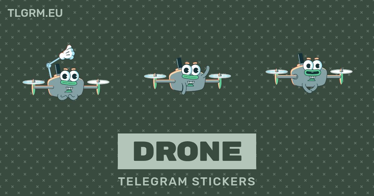 “Drone” stickers set for Telegram