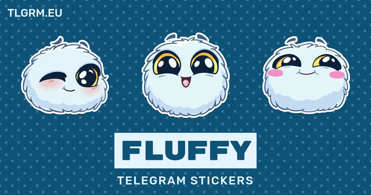 “Fluffy” stickers set for Telegram