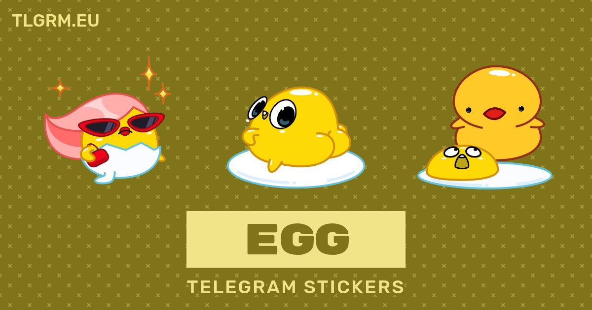 “Egg” animated sticker set for Telegram