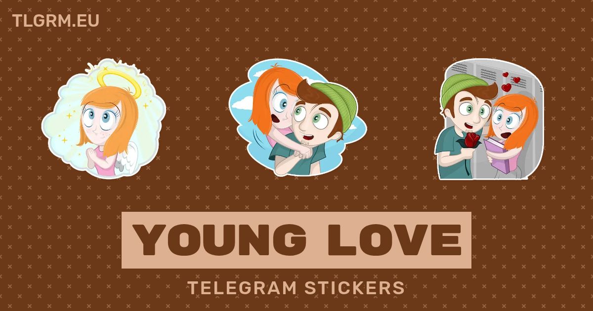 “Young Love” stickers set for Telegram