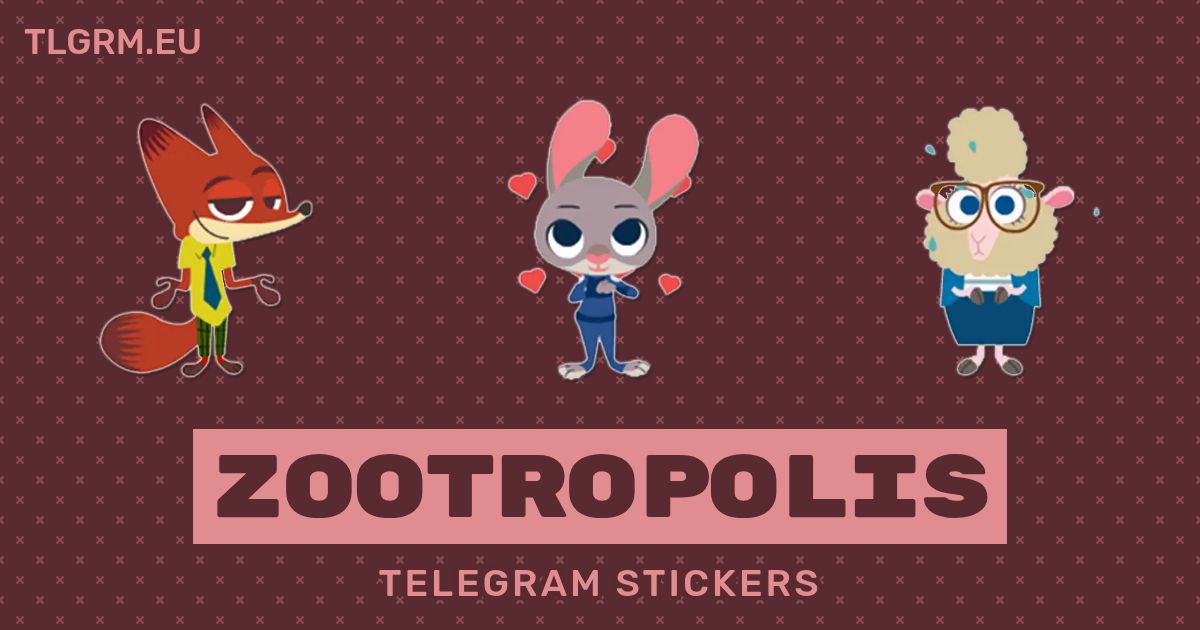 “Zootropolis” stickers set for Telegram
